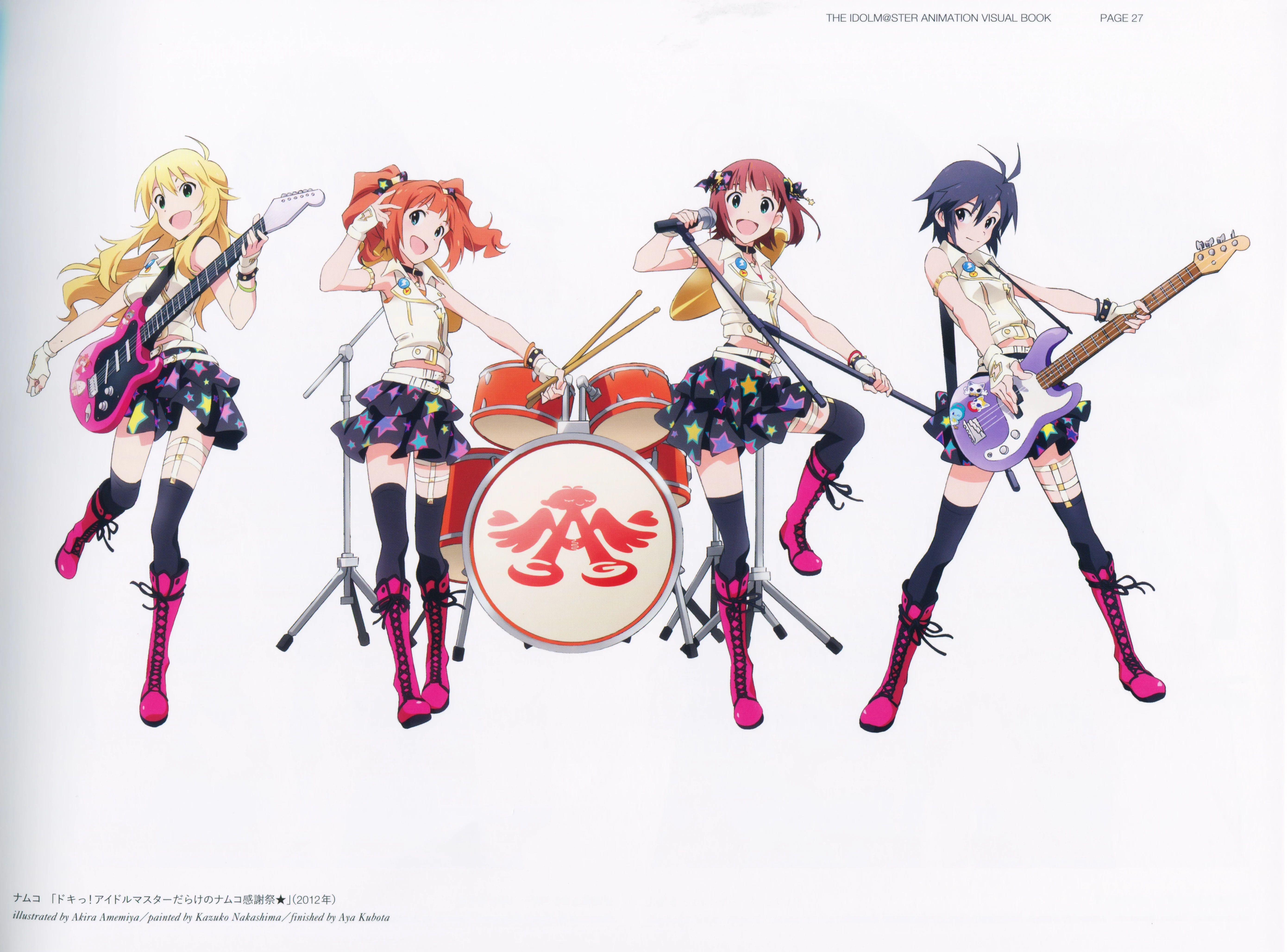 Safebooru - 4girls :d absurdres ahoge amami haruka amemiya akira antenna hair artist name black ...